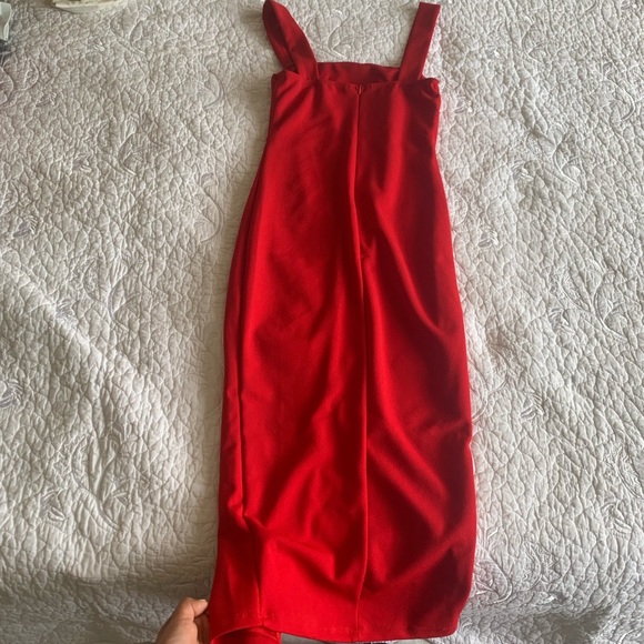 naked wardrobe | Dresses | Naked Wardrobe Midi Slit Dress | Poshmark